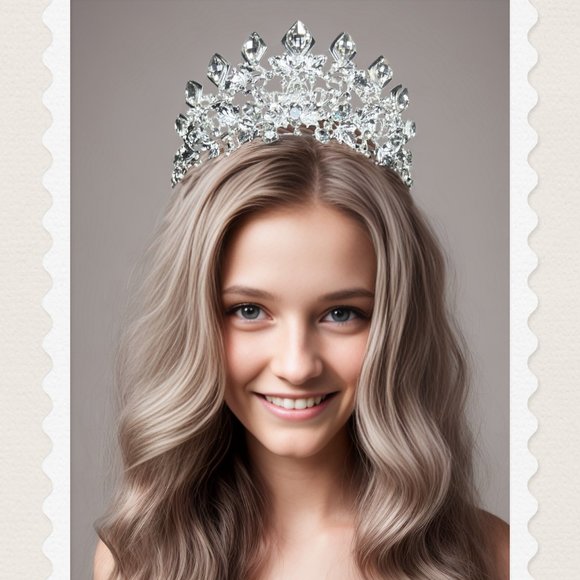 Handmade | Accessories | Silver Diamond Tiara Crystal Wedding Tiara ...